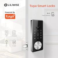 China Tuya Smart Deadbolt Electronic Door Lock with Keyless Entry PIN Code MF1 Card 150mm for sale