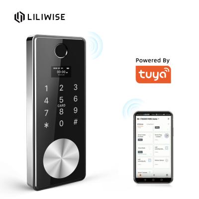 China WiFi Smart Fingerprint Door Lock Deadbolt Tuya App Control Zinc Alloy 150mm 60mm for sale