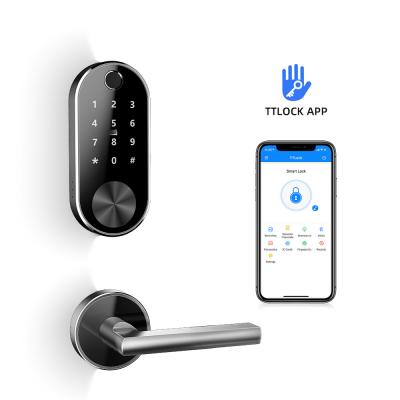China Smart WiFi Fingerprint Door Lock with 6 Unlock Ways 4x1.5V AAA Battery Aluminum Alloy for sale