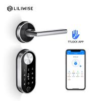 China European Standard Split Biometric Fingerprint Door Lock with 6 Unlock Methods and 0.1s Recognition Time for sale
