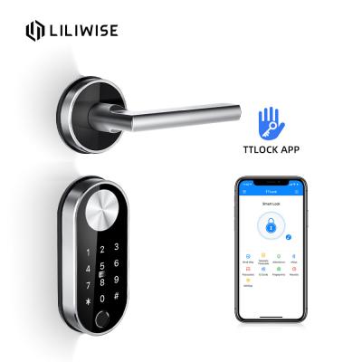 China European Standard Split Biometric Fingerprint Door Lock with 6 Unlock Methods and 0.1s Recognition Time for sale