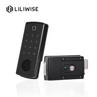 China Smart Automatic Password Card Bolt Lock Black Zinc Alloy RIM Lock 300pcs Data Capacity for sale
