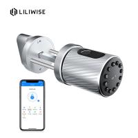 China LILIWISE Smart Knob Fingerprint Door Lock with 6 Unlock Methods, 13.56MHz Card & 6V Battery Power for sale