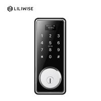 China Intelligent Key Card Door Lock Biometric Keypad Digital WiFi Electric Single Deadbolt Smart Lock for sale