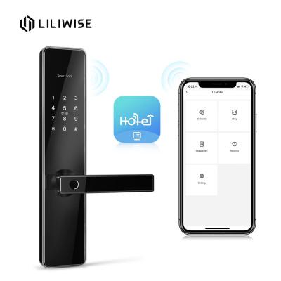 China H51B-H Smart Hotel Door Lock with 5 Unlock Methods - Fingerprint, Card, PIN, WiFi App & Mechanical Key for sale