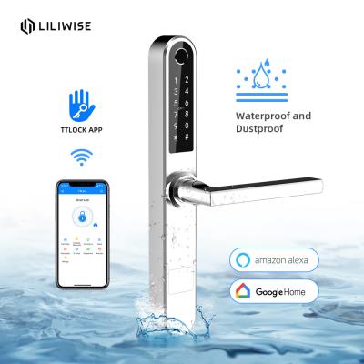 China S31B Stainless Steel Smart Door Lock with WiFi Bluetooth 38mm Slim Panel 6 Unlock Methods for Aluminum Wooden Doors for sale