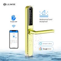 China S31B Stainless Steel Smart Biometric Door Lock 38mm Slim with 6 Unlock Methods and 10,000+ Operations Battery Life for sale
