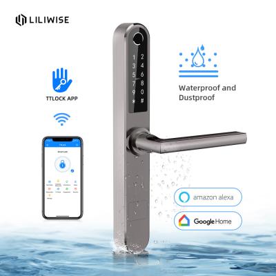 China S31B Smart Door Lock 38mm Slim 304 Stainless Steel with 6 Unlock Methods WiFi Bluetooth Fingerprint for sale