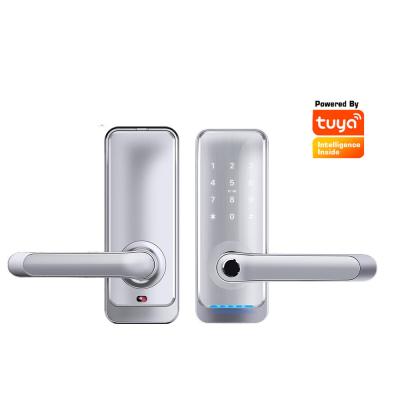 China Biometric Fingerprint Electronic Door Lock with BLE App Digital Code Card 6V for sale
