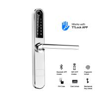 China Ttlock App Wifi Smart Handle Password Door Lock With 6V Batteries for sale