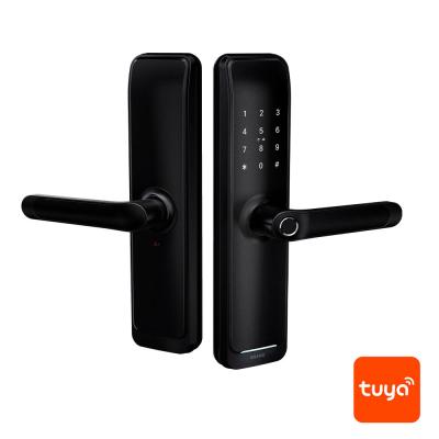 China Keyless Electric Door Lock Fingerprint Code Card Round Knob Handle WiFi Smart Lock 6V for sale