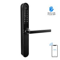 China Smart Aluminum Sliding Door Lock with Fingerprint Keypad WiFi BLE 38mm Width for sale