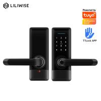 China Custom WiFi Smart Digital Door Lock with Fingerprint & Card Access - 195×72×24mm Aluminum Alloy - 1 Year Battery Life for sale
