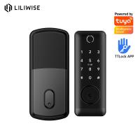 China Aluminum Alloy Smart Electronic Door Lock with WiFi & Fingerprint - 195×72×24mm, 6 Access Methods, ANSI 60/70 Compatible for sale