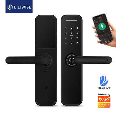 China Tuya TTlock WiFi Smart Lock Fingerprint Biometric Door Lock 6-in-1 290mm for sale