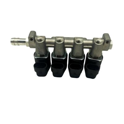 China LN-LIG1 4 Cylinder Black Injector Rail for 2 Ohm / 3 Ohm Sequential Injection System for sale