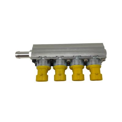 China Sequential Injection CNG Injector Rail Kit with 2 Ohm Resistance and Aluminium Material for LPG Conversion for sale