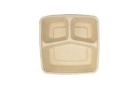 China biodegradable disposable paper pulp takeaway food container lunch box for sale