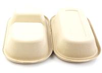 China diaposable paper pulp take away food fruit contianer lunch box for sale