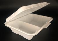 China Sugarcane Bagasse Disposable Food Box Container 26x20x3.5 cm Biodegradable Eco Friendly for sale