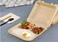 China Biodegradable Corn Starch Food Container Disposable Box 26x20x3.5 cm for sale