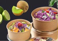 China Kraft Paper Bowl with Lid 500ml to 1300ml Disposable Takeaway Hot Soup Salad Container for sale