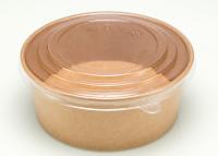 China Kraft Paper Bowl with Lid 500ml to 1300ml Disposable Takeaway Hot Soup Salad Container for sale