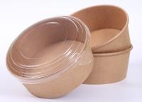 China Disposable Kraft Paper Soup Bowls 500ml 1000ml Biodegradable Hot Soup Cups with Lids for sale
