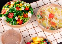 China Kraft Paper Disposable Bowls 500ml 1200ml Biodegradable Soup Bowls with Lids for sale