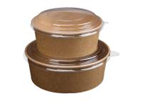China Biodegradable Kraft Paper Soup Bowl 500ml 750ml 1000ml Disposable Salad Bowl Food Grade for sale