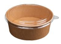 China Biodegradable Kraft Paper Soup Bowl 500ml 750ml 1000ml Disposable Salad Bowl Food Grade for sale