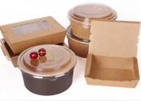 China Custom Printed Kraft Paper Soup Bowls 8oz to 32oz Disposable Food Container with Lids for sale