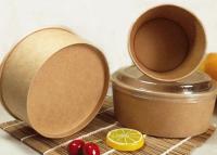 China Kraft Paper Soup Bowl 8oz to 32oz Disposable Take Away Food Container with Lids for sale