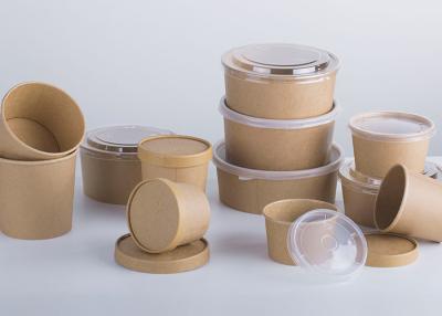 China Kraft Paper Soup Bowl 8oz 12oz 16oz Disposable Hot Soup Bowl with Paper Lid for sale
