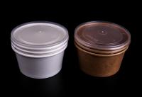 China FDA Food Grade 12 oz Custom Printed Disposable Ice Cream Paper Gelato Cups with Lid Spoon for sale