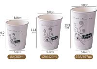 China 12oz Kraft Paper Coffee Cups with Lids and Sleeves 120 Set Bulk Disposable Hot Drink Cups for sale