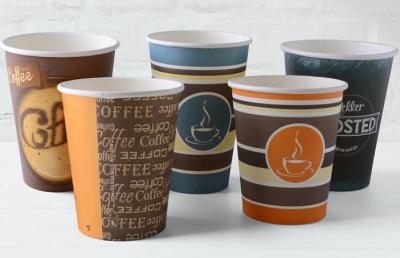 China Custom Printed 12 oz Double Wall Paper Coffee Cups Bulk Kraft Hot Drink Cups for sale