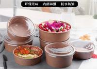 China 1100ml Biodegradable Kraft Paper Soup Bowl Disposable Takeaway Food Container with Lid for sale