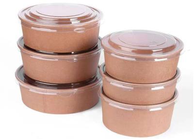 China Kraft Paper Bowls 500ml to 1300ml Disposable Food Bowls Microwave Safe Biodegradable for sale