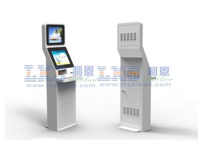 China 17 inch Touch Screen Self Service Information Kiosk Indoor Standing Advertising Kiosk 110-240V for sale