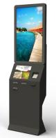 China Weatherproof Half Outdoor Payment Kiosk 17 inch Touch Screen with Card Reader and Barcode Scanner for sale