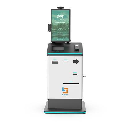 China Hotel Self Check In Kiosk with RS232 POS Terminal 17 Inch Touch Screen for sale