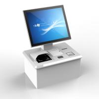 China OEM ODM Hotel Self Service Check In Kiosk with 21.5 Inch Touch Screen and Card Dispenser for sale