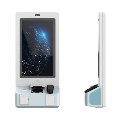 China 27 Inch Self Order Payment Kiosk Machine for Restaurant Cafe Shop with Touch Screen for sale
