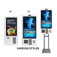 China 24 Inch Touch Screen Self Ordering Kiosk with Payment Terminal for Restaurant Supermarket for sale