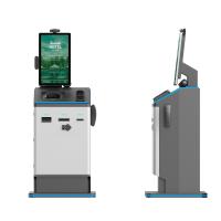 China Hotel Self Check In Kiosk 19 Inch Touch Screen with Passport Scanner and Key Card Dispenser for sale