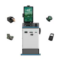 China 21.5 Inch Self Service Check In Kiosk with Audible Keypad and Passport Scanner for Hotels for sale