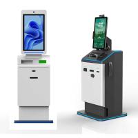 China 21.5 Inch Hotel Self Service Check In Kiosk with Passport Scanner and Key Dispenser for sale