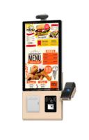 China OEM 23.8 Inch Gold Wall Mounted Self Ordering Kiosk with Android Windows POS Holder for sale