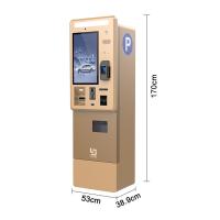 China Parking Payment Station With 21.5 Inch High Brightness Touch Screen And Cash Coin Acceptor And Change Kiosk for sale